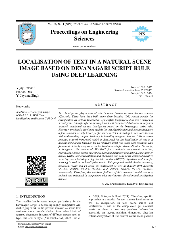 (PDF) Localisation of Text in a Natural Scene Image Based on Devanagari Script Rule Using Deep ...