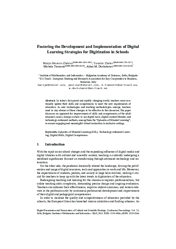 (PDF) Fostering the Development and Implementation of Digital Learning Strategies for ...