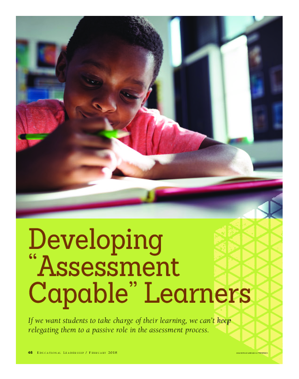 (PDF) Developing "Assessment Capable" Learners