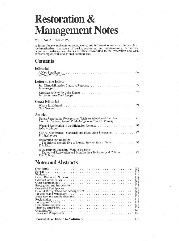 (PDF) Restoration & Management Notes