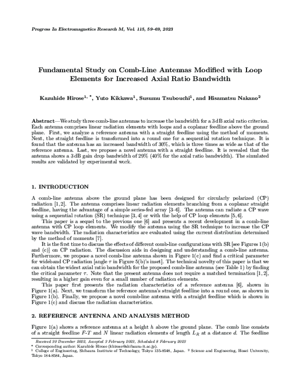 (PDF) Enhanced Bandwidth in Loop-Modified Antennas