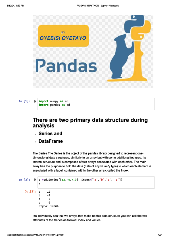 (PDF) HAND ON PANDAS
