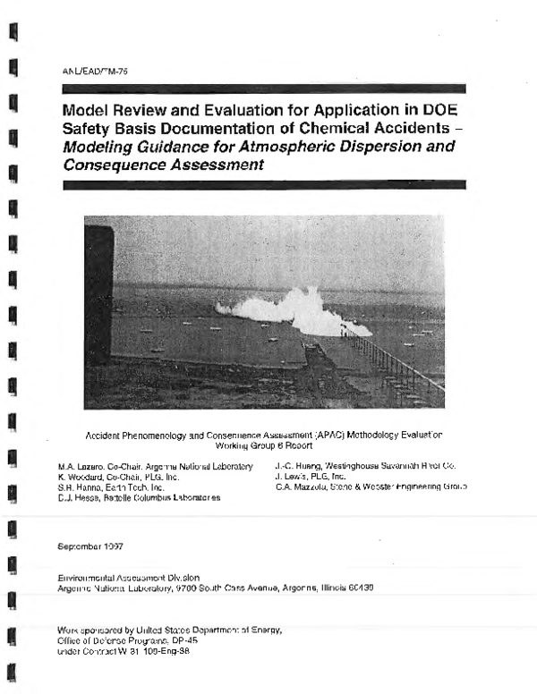 (PDF) Model review and evaluation for application in DOE safety basis ...