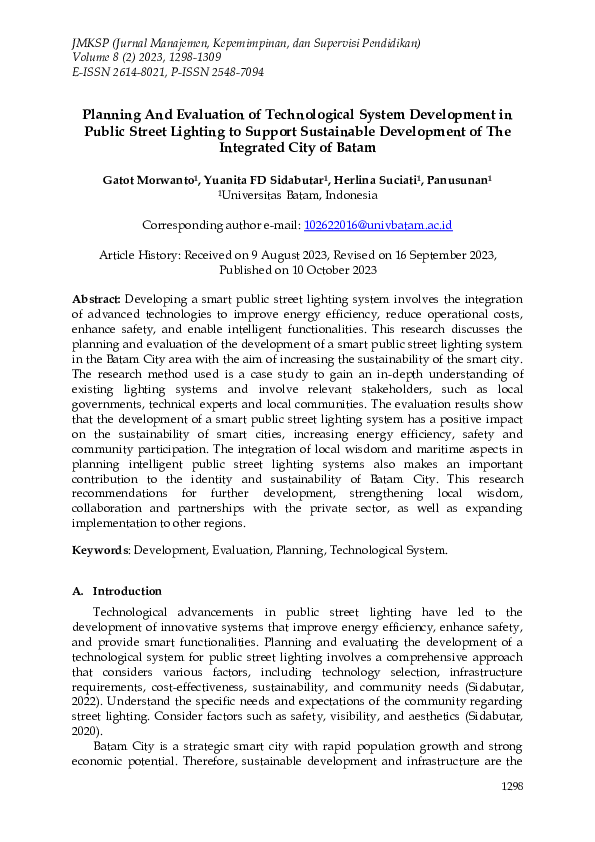 (PDF) Planning And Evaluation of Technological System Development in ...