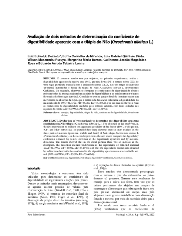 (PDF) Avaliação de dois métodos de determinação do coeficiente de ...