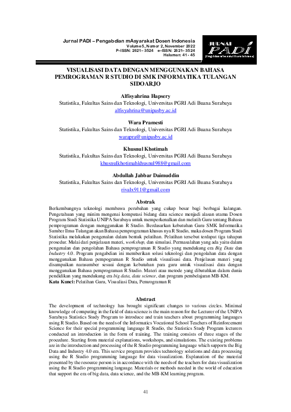 (PDF) Visualisasi Data Dengan Menggunakan Bahasa Pemrograman R Studio ...