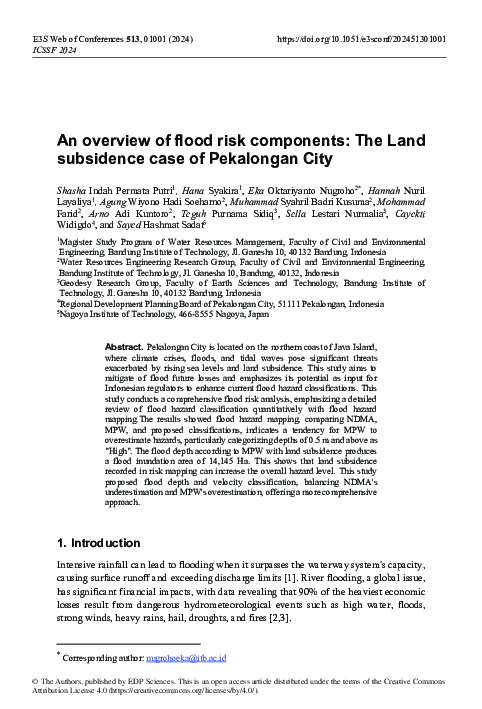 (PDF) An overview of flood risk components: The Land subsidence case of ...