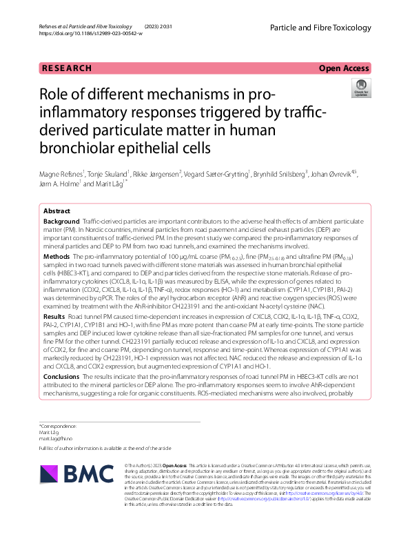 (PDF) Role of different mechanisms in pro-inflammatory responses ...