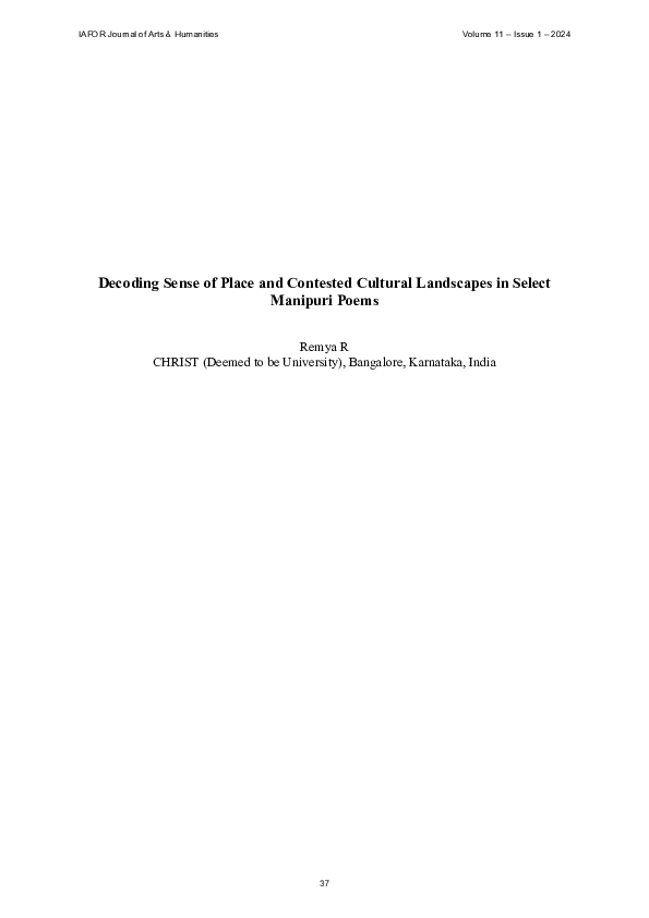 (PDF) Decoding Sense of Place and Contested Cultural Landscapes in ...