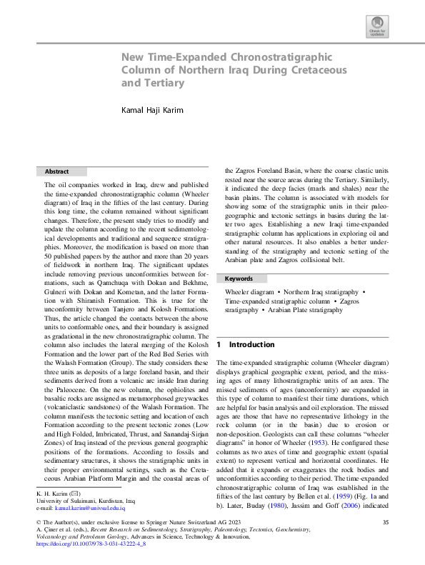 (PDF) New Time-Expanded Chronostratigraphic Column of Northern Iraq ...