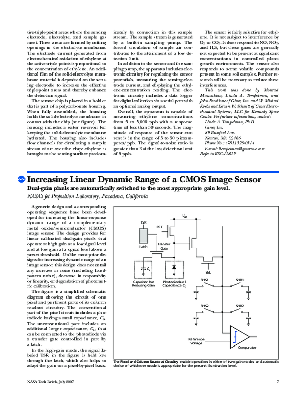 (PDF) Increasing Linear Dynamic Range of a CMOS Image Sensor