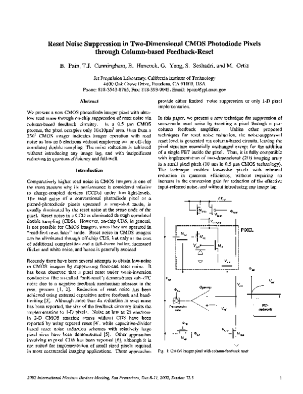 (PDF) Reset noise suppression in two-dimensional CMOS photodiode pixels through column-based ...
