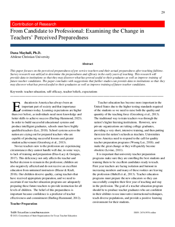 (PDF) From Candidate to Professional