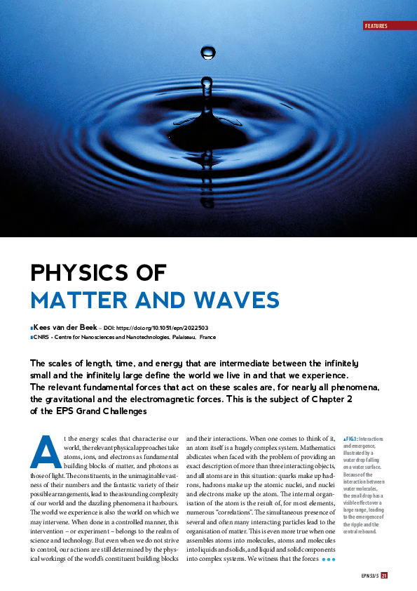 (PDF) Physics of matter and waves