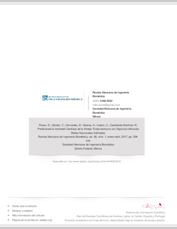 (PDF) Prediciendo la Actividad Cardíaca de la Almeja Tivela stultorum ...