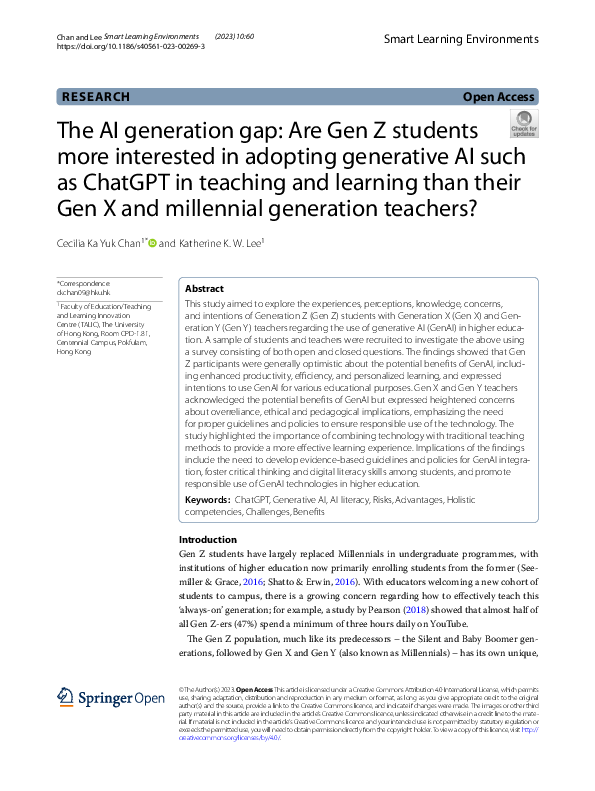 (PDF) The AI generation gap: Are Gen Z students more interested in ...