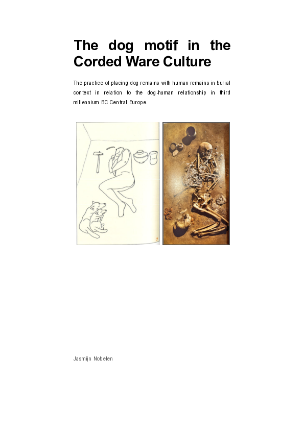 (PDF) The dog motif in the Corded Ware Culture | Jasmijn Nobelen ...