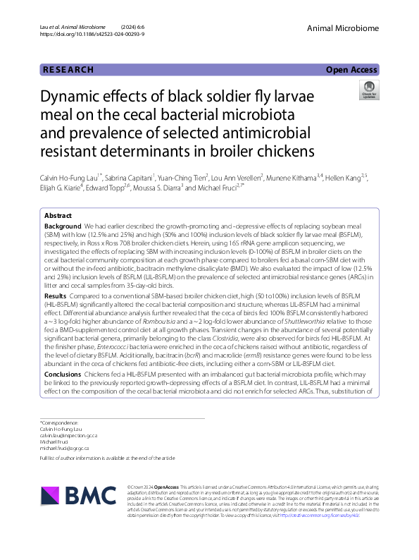 (PDF) Dynamic effects of black soldier fly larvae meal on the cecal ...