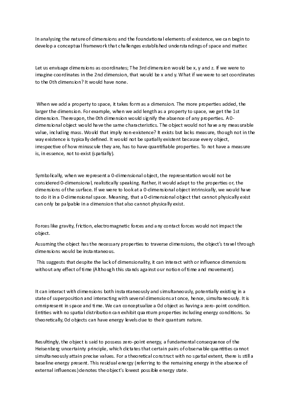 (PDF) Exploring 0-Dimensional Objects: Quantum Properties and ...