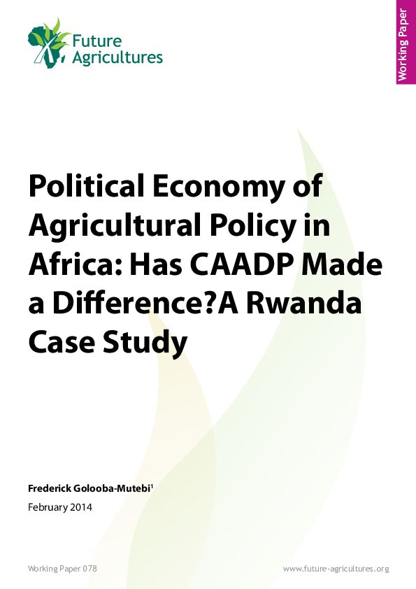 (PDF) Political economy of agricultural policy in Africa: has CAADP ...
