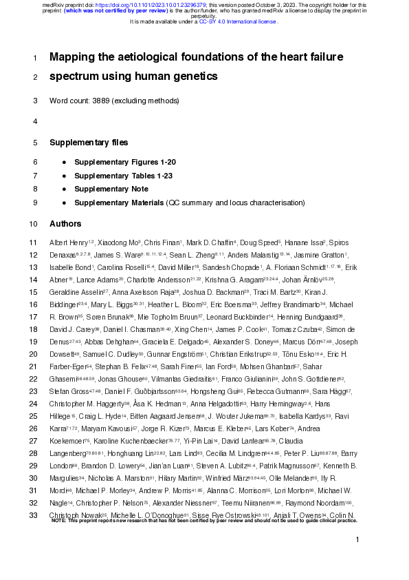 (PDF) Mapping the aetiological foundations of the heart failure ...