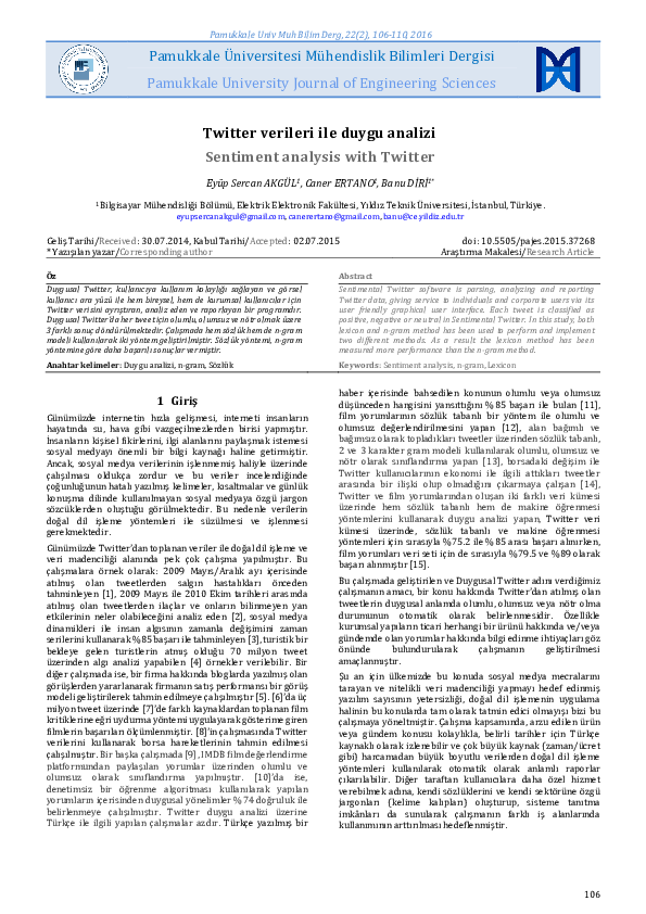 (PDF) Sentiment analysis on Twitter