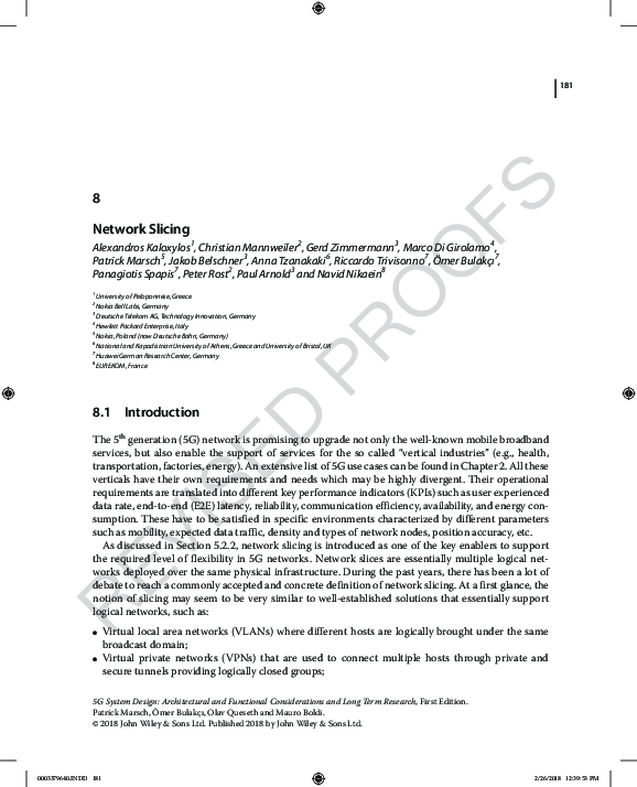 (PDF) Network Slicing (PDF) Network Slicing