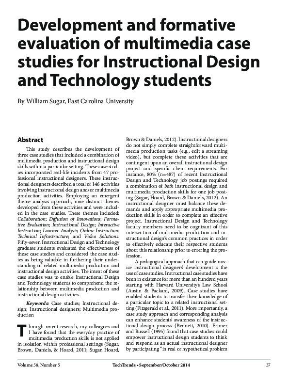 (PDF) Development and formative evaluation of multimedia case studies ...