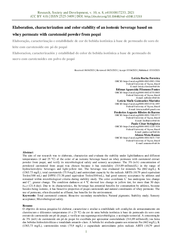 (PDF) Elaboration, characterization and color stability of an isotonic ...