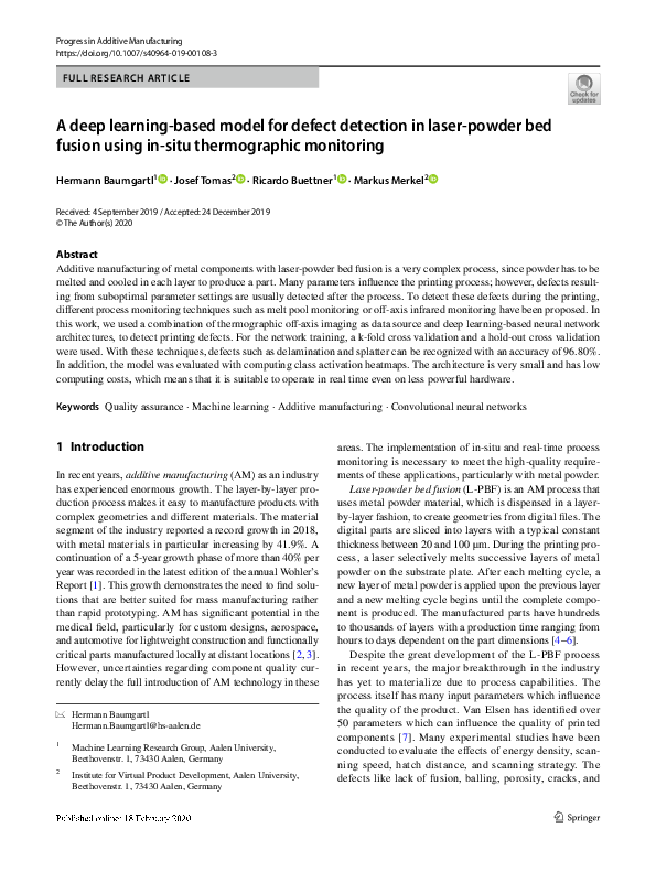 (PDF) A deep learning-based model for defect detection in laser-powder bed fusion using in-situ ...