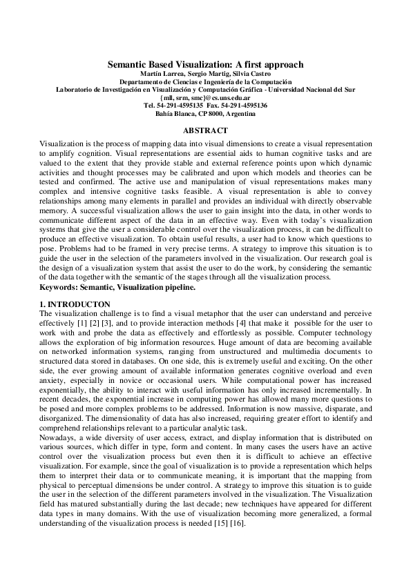 (PDF) Semantic based visualization: a first approach