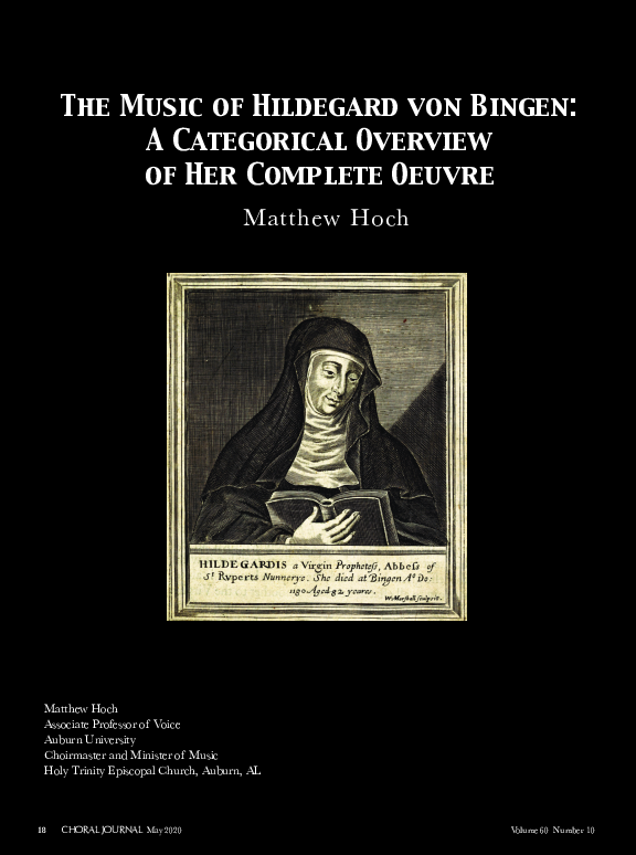 (PDF) The Music of Hildegard von Bingen: A Categorical Overview of Her ...