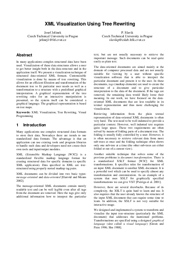 (PDF) XML visualization using tree rewriting