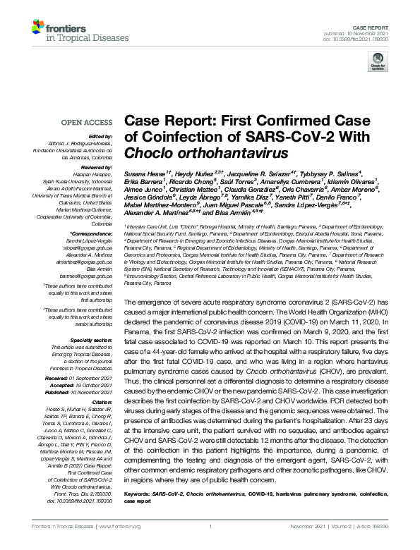 (PDF) Case Report: First Confirmed Case of Coinfection of SARS-CoV-2 ...