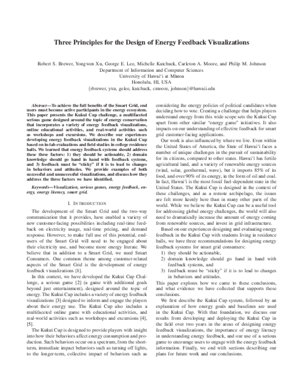 (PDF) Three Principles for the Design of Energy Feedback Visualizations ...