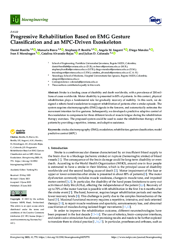 (PDF) Progressive Rehabilitation Based on EMG Gesture Classification and an MPC-Driven ...