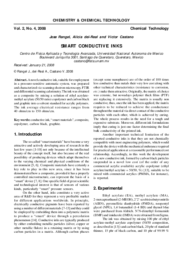 (PDF) Smart conductive inks