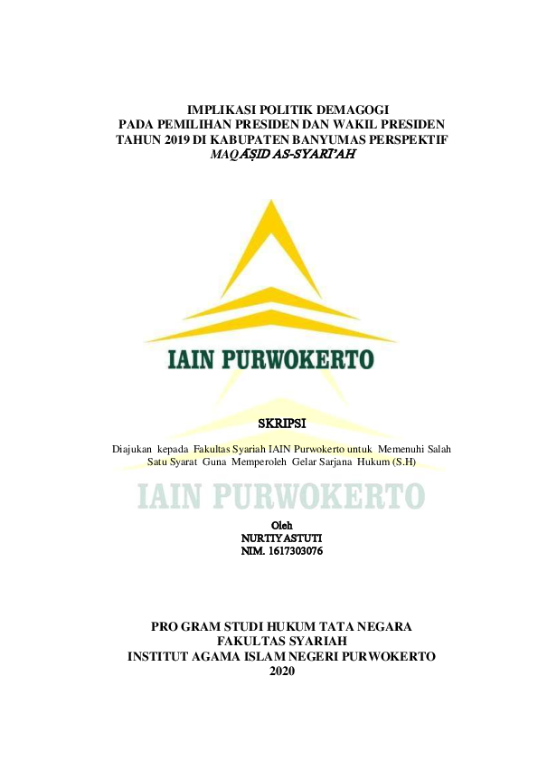 (PDF) Implikasi Politik Demagogi Pada Pemilihanpresiden Dan Wakil ...