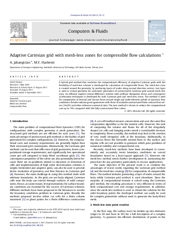 (PDF) Adaptive Cartesian grid with mesh-less zones for compressible ...