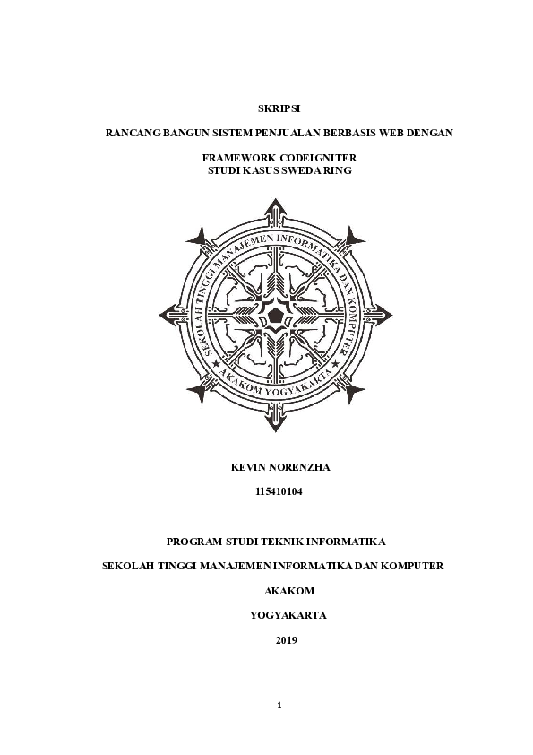 (PDF) Rancang Bangun Sistem Penjualan Berbasis Web Dengan Framework Codeigniter Studi Kasus ...