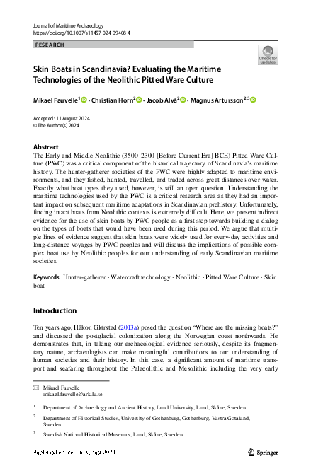 (PDF) Skin Boats in Scandinavia? Evaluating the Maritime Technologies ...