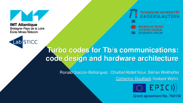 (PDF) Turbo codes for Tb/s communications: code design and hardware ...