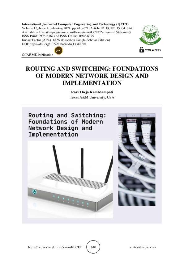 (PDF) ROUTING AND SWITCHING: FOUNDATIONS OF MODERN NETWORK DESIGN AND IMPLEMENTATION