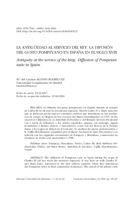 (PDF) La Antigüedad al servicio del rey. La difusión del gusto ...