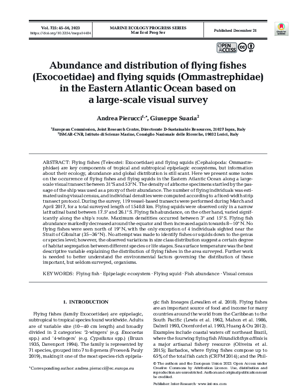 (PDF) Abundance and distribution of flying fishes (Exocoetidae) and ...