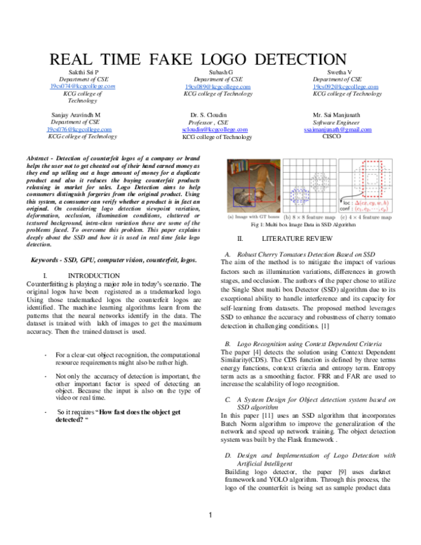 (PDF) Real Time Fake Logo Detection