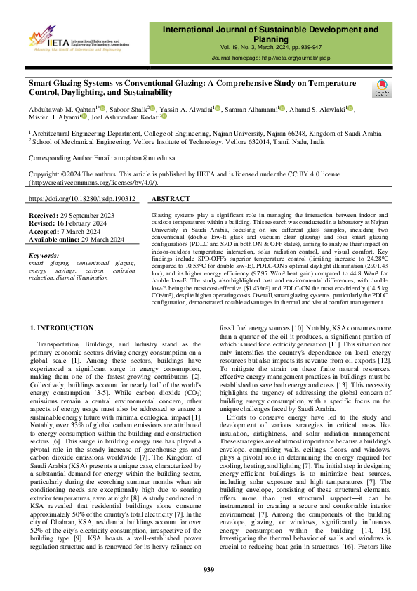 (PDF) Smart Glazing Systems vs Conventional Glazing: A Comprehensive ...