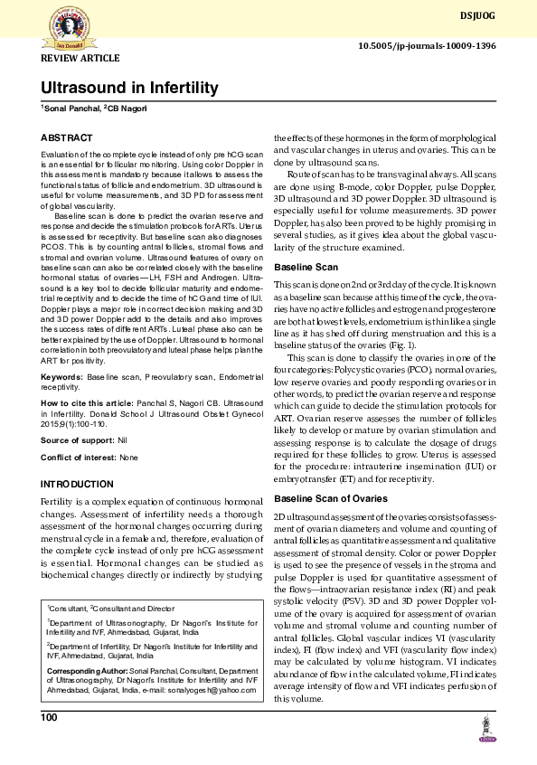(PDF) Ultrasound in Infertility