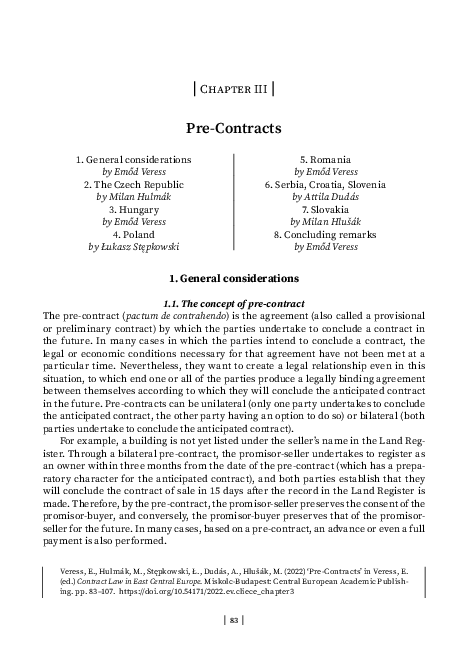 (PDF) Pre-Contracts