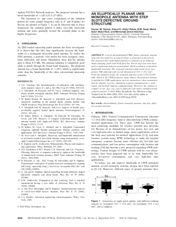 (PDF) An elliptically planar UWB monopole antenna with step slots ...